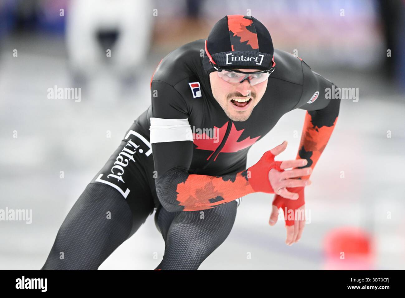 CALGARY, AB - NOVEMBER 22: Cedrick Brunet (CAN) races during the 1st ...