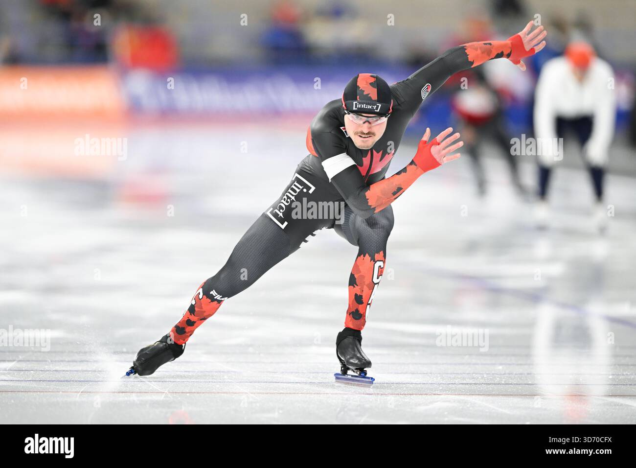 CALGARY, AB - NOVEMBER 22: Cedrick Brunet (CAN) races during the 1st ...
