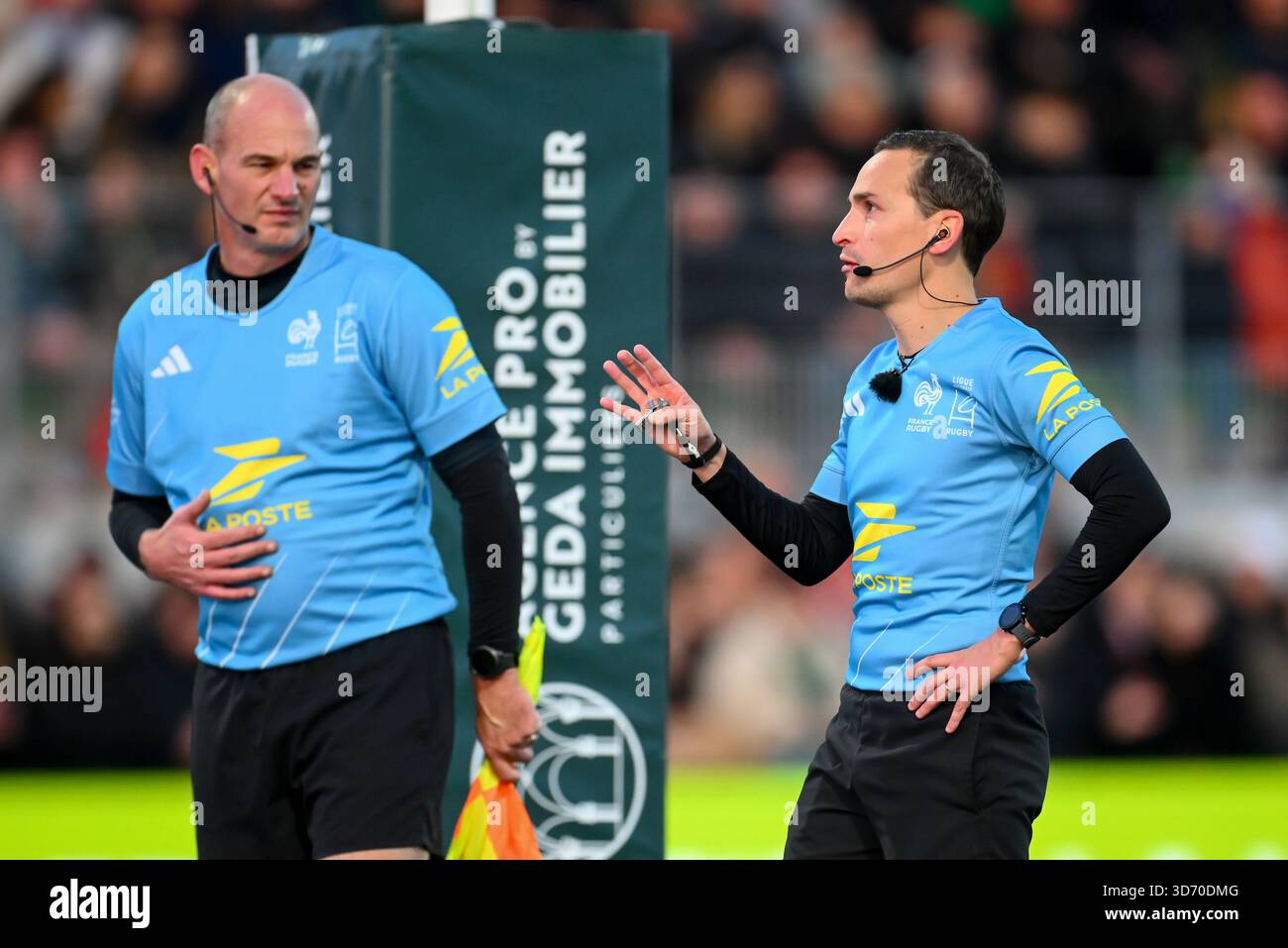 Pierre Bru in ref during the Top14 match between Montauban and Toulouse ...
