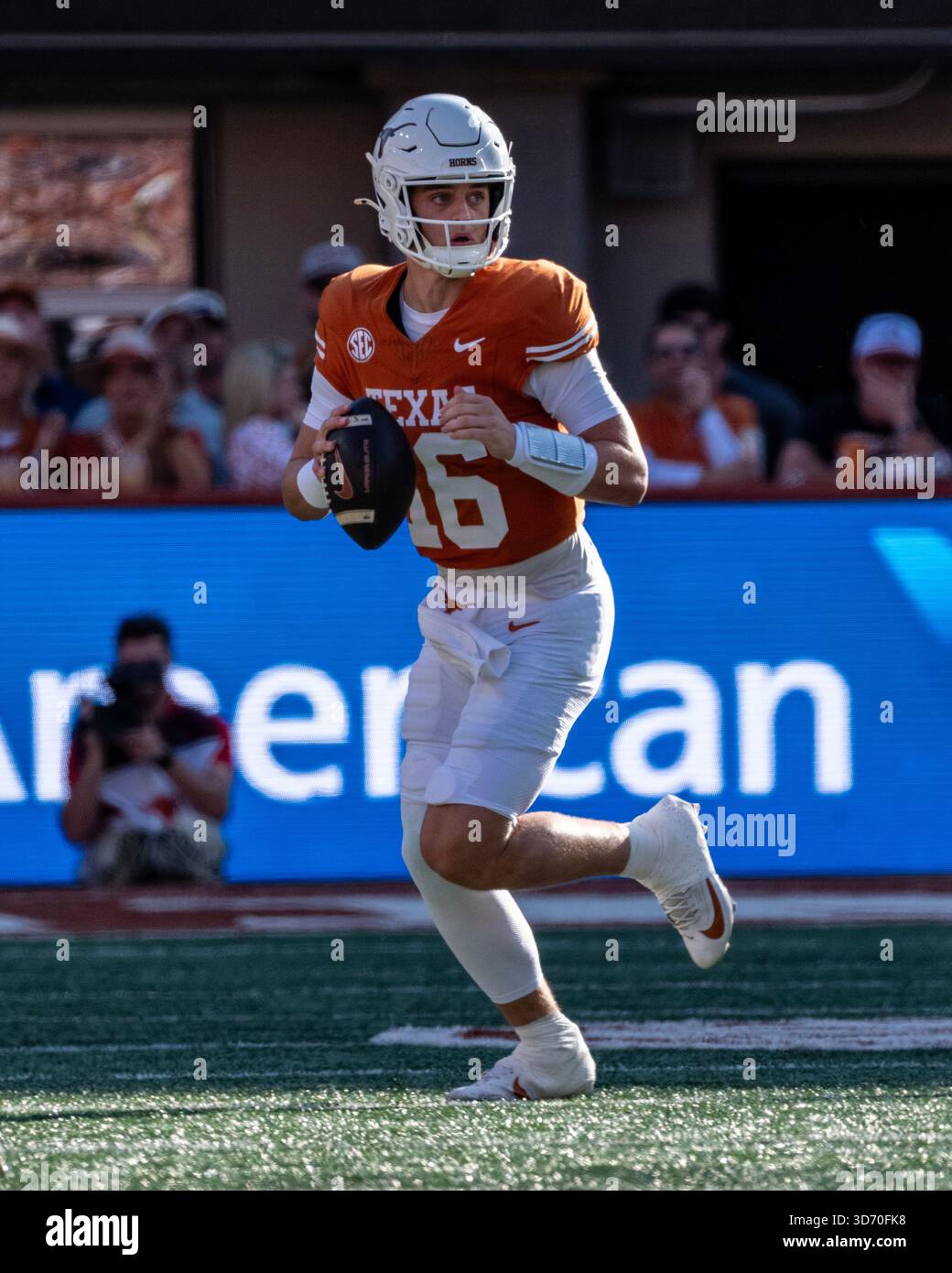 Nov 22, 2025. Arch Manning (16) of the Texas Longhorns in action vs the ...