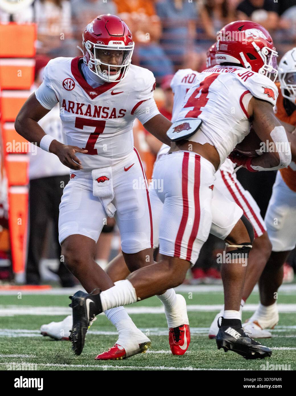 Nov 22, 2025. KJ Jackson (7) of the Arkansas Razorbacks vs the Texas ...