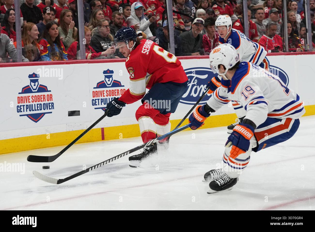 Florida Panthers defenseman Donovan Sebrango (6) skates with the puck ...