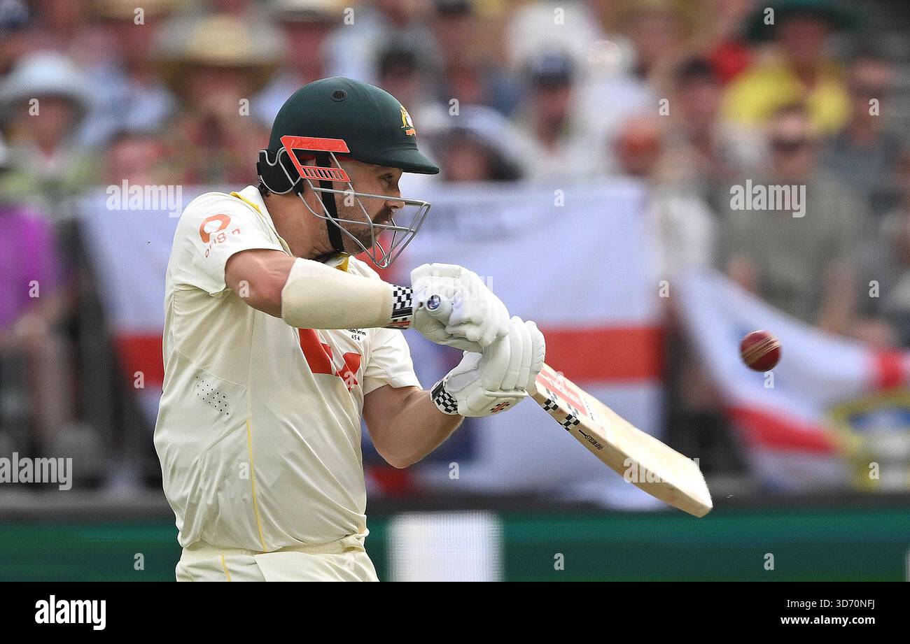 Australian batsman Travis Head on Day 2 of the First Ashes Test between ...