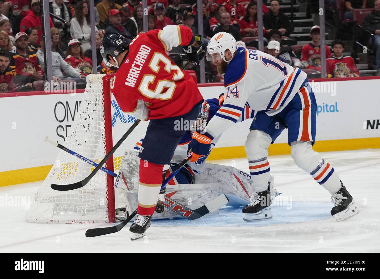 Edmonton Oilers defenseman Mattias Ekholm (14) defends a shot on the ...