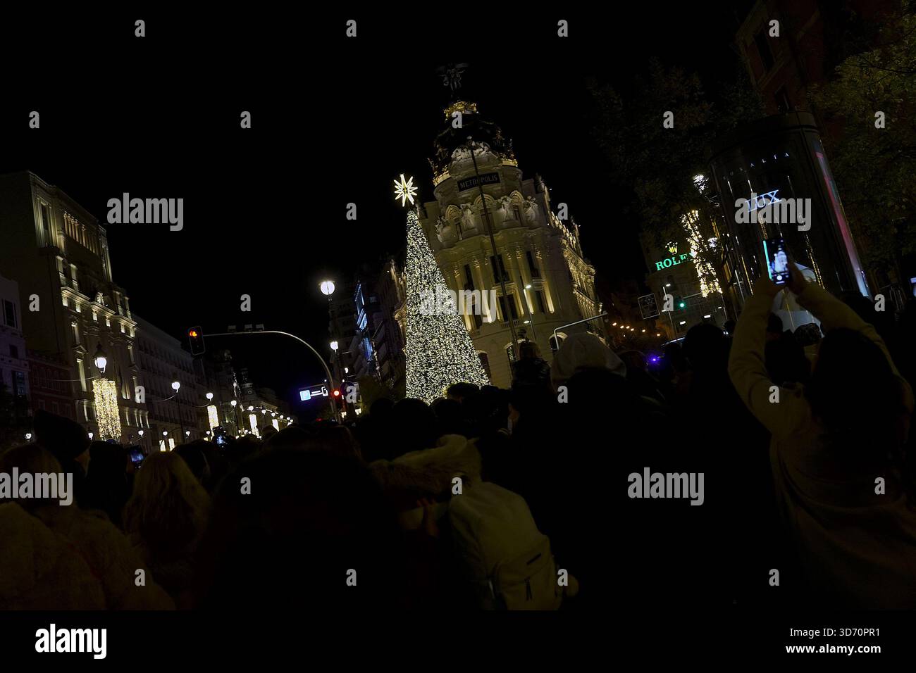 Christmas lights switch-on ceremony in the city of Madrid on 21 ...