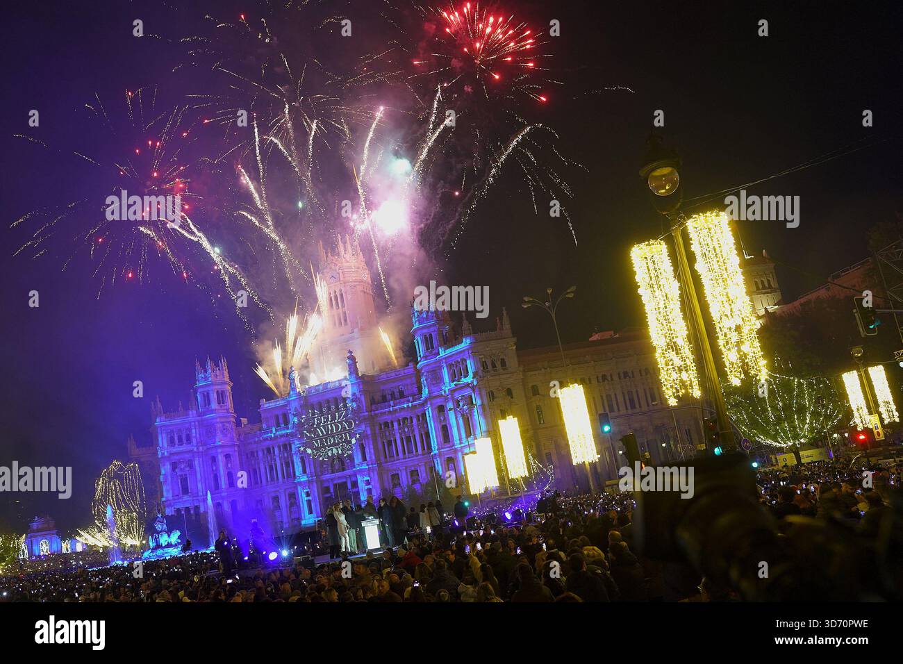 Christmas lights switch-on ceremony in the city of Madrid on 21 ...