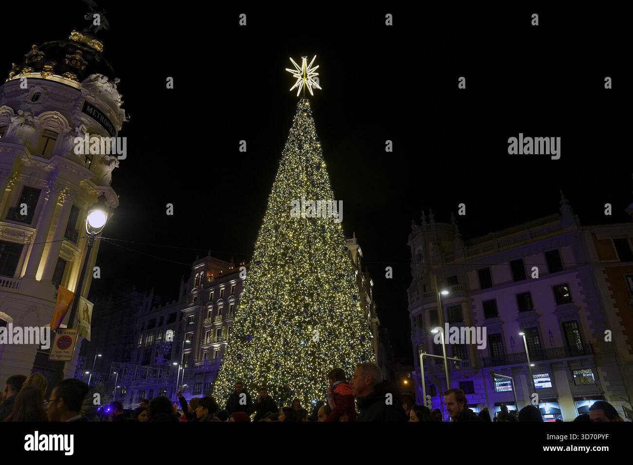 Christmas lights switch-on ceremony in the city of Madrid on 21 ...