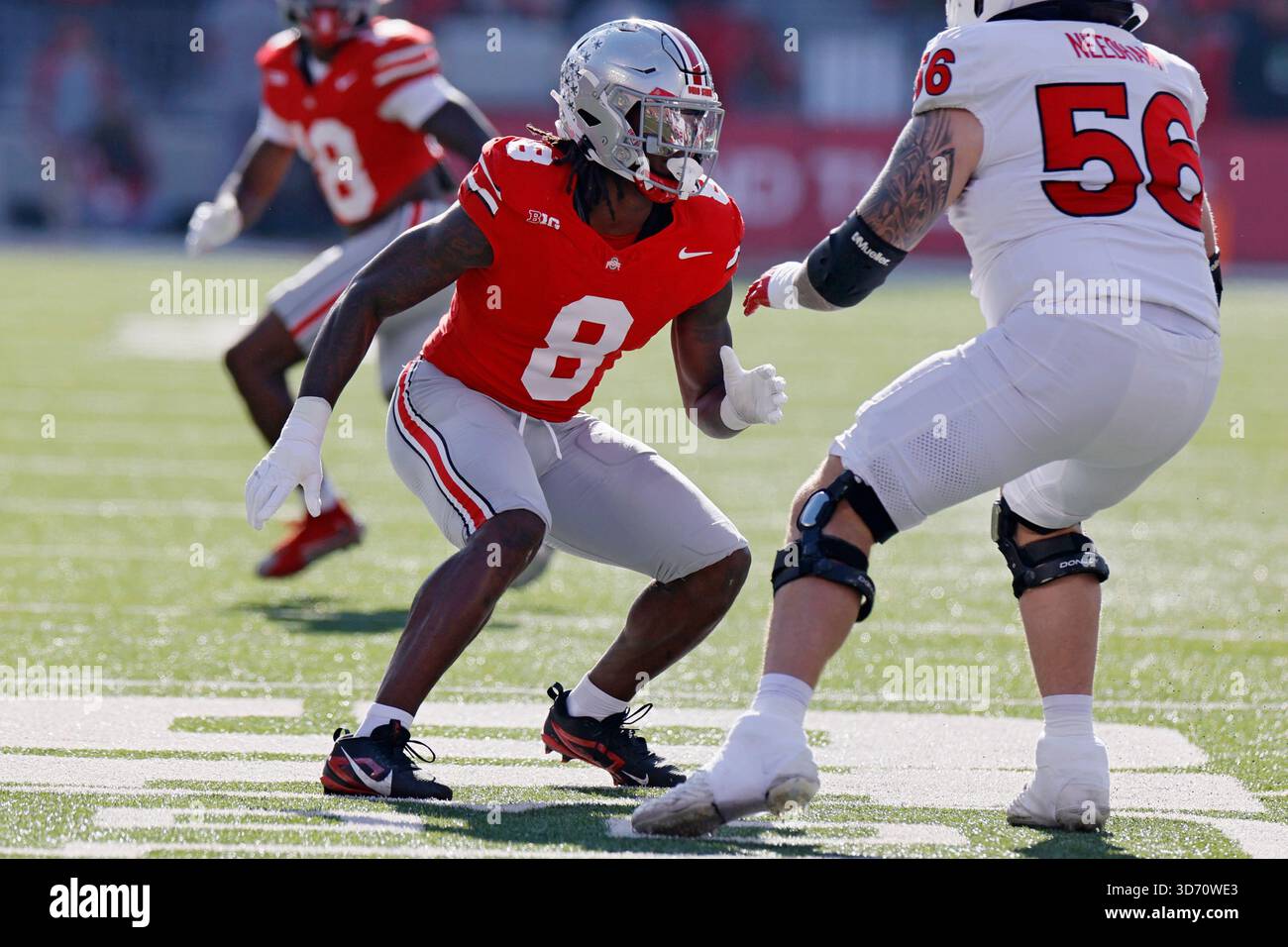 Ohio State linebacker Arvell Reese plays against Rutgers during an NCAA ...