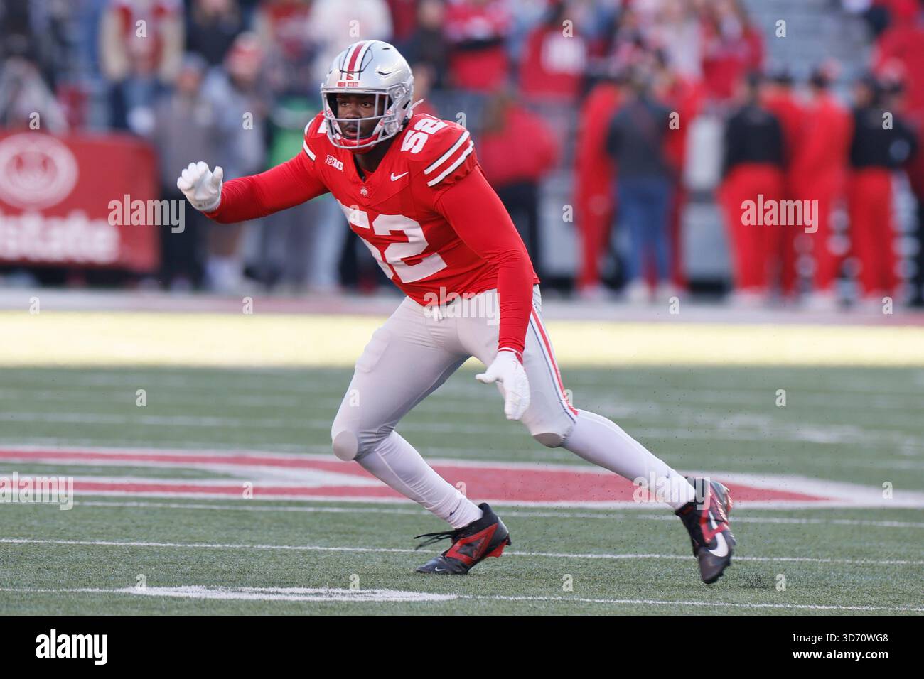 Ohio State defensive lineman Joshua Mickens plays against Rutgers ...