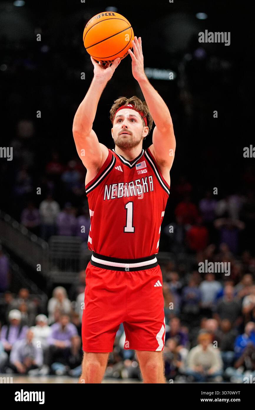 Nebraska guard Sam Hoiberg shoots during the second half of an NCAA ...