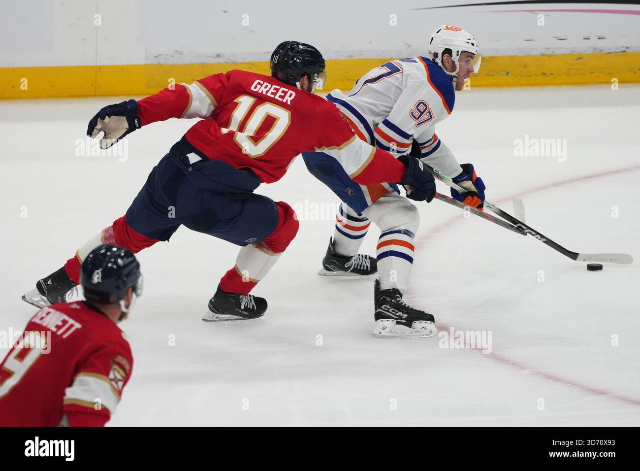 Edmonton Oilers center Connor McDavid (97) skates with the puck as ...