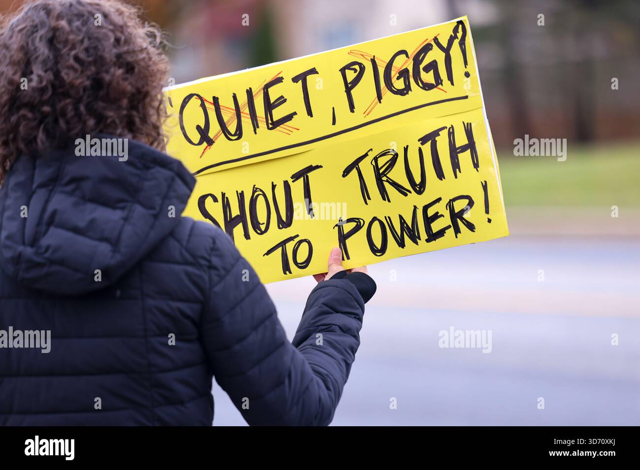 November 22, 2025, Owings Mills, Baltimore. People gather in front of a ...