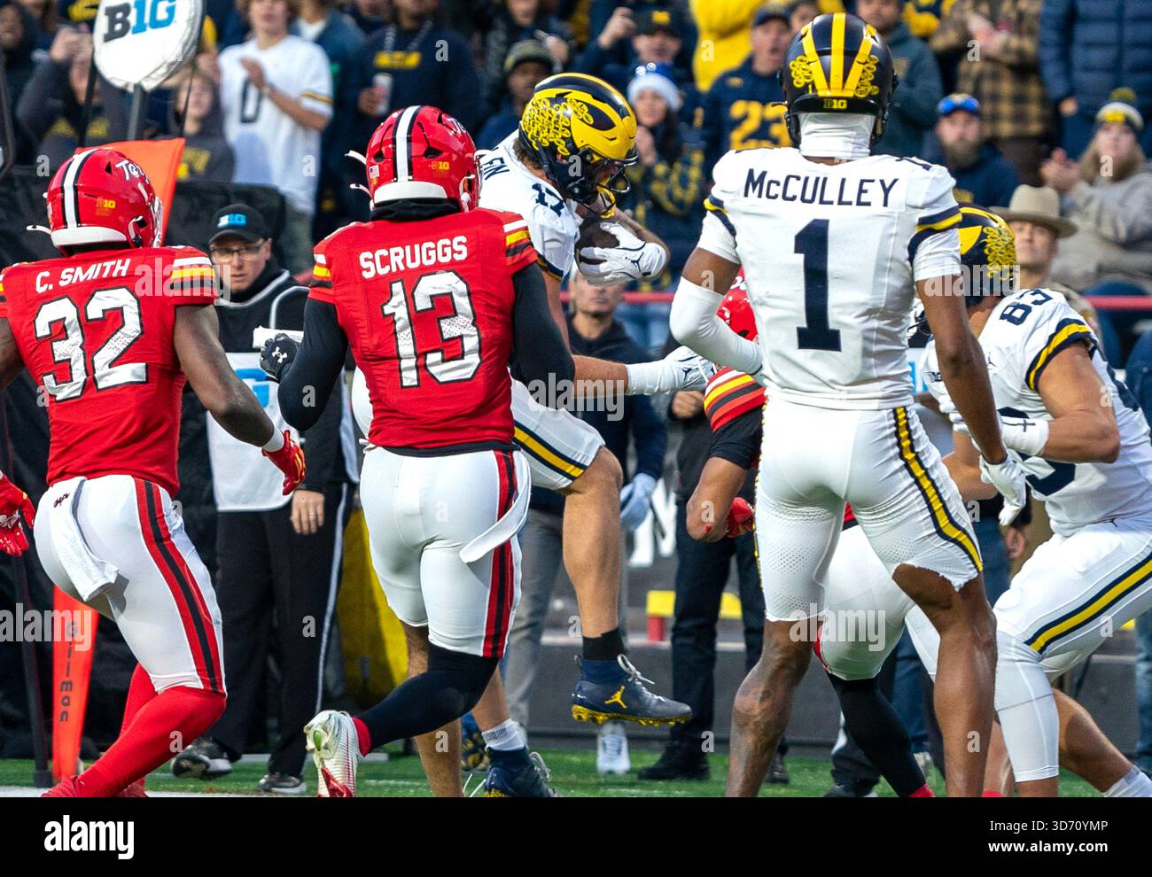 COLLEGE PARK, MD - NOVEMBER 22: Michigan Wolverines tight end Marlin ...