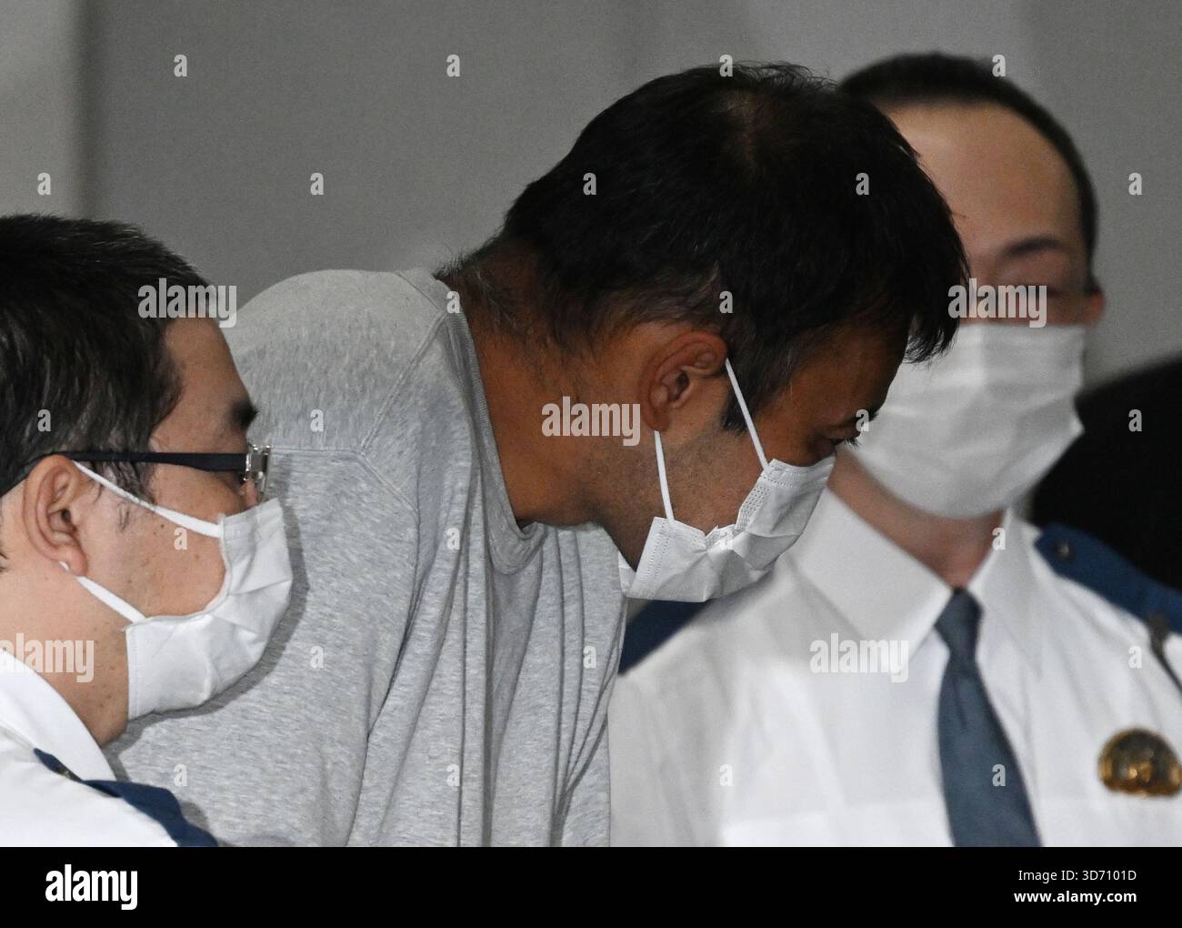 Suspect Yoichiro Otsu, a member of the Japan Ground Self-Defense Forces ...