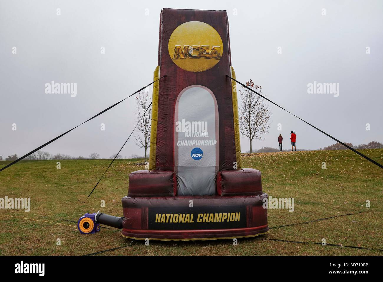 A general image of an inflatable trophy prior to the NCAA Division I ...