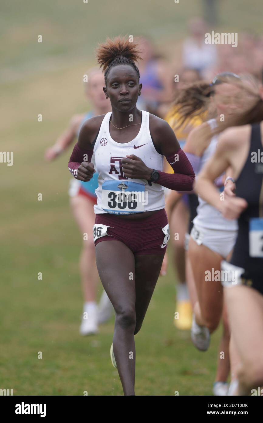 Texas A&M Aggies sophomore Joyce Kemboi runs the first lap of the NCAA ...
