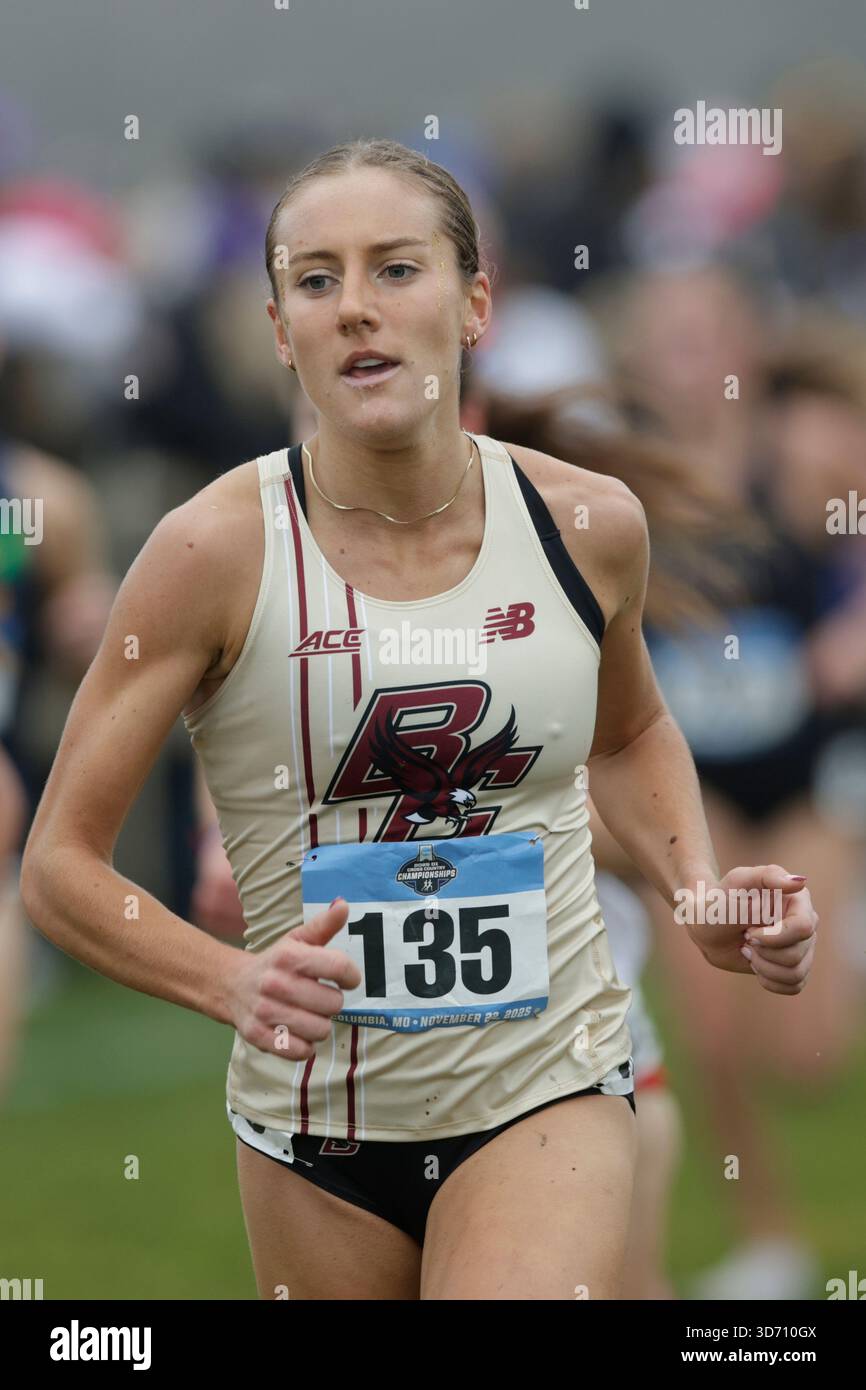Boston College Eagles Imogen Gardiner runs the home stretch of the NCAA ...