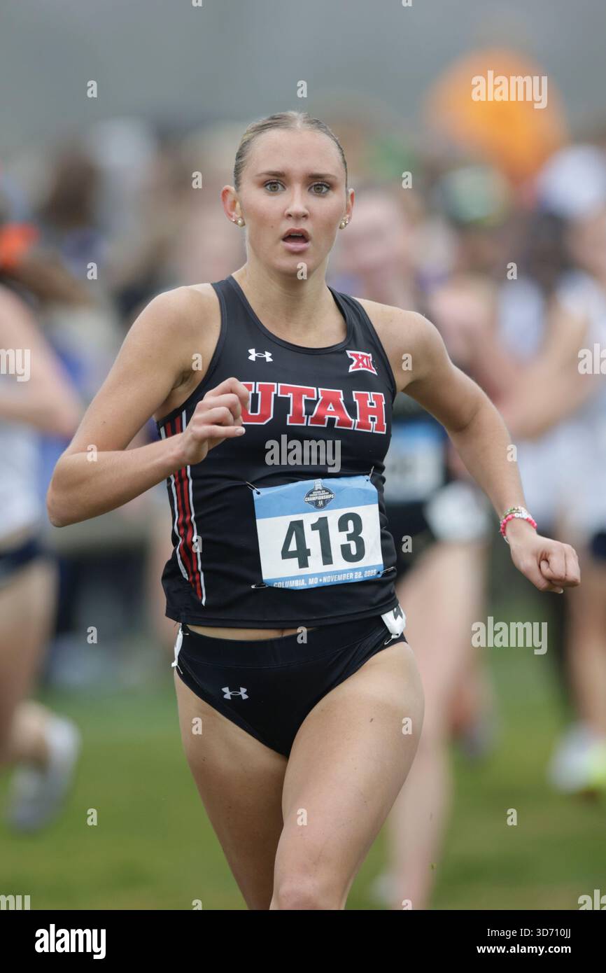 Utah Utes sophomore Kyla Martin runs the home stretch of the NCAA ...