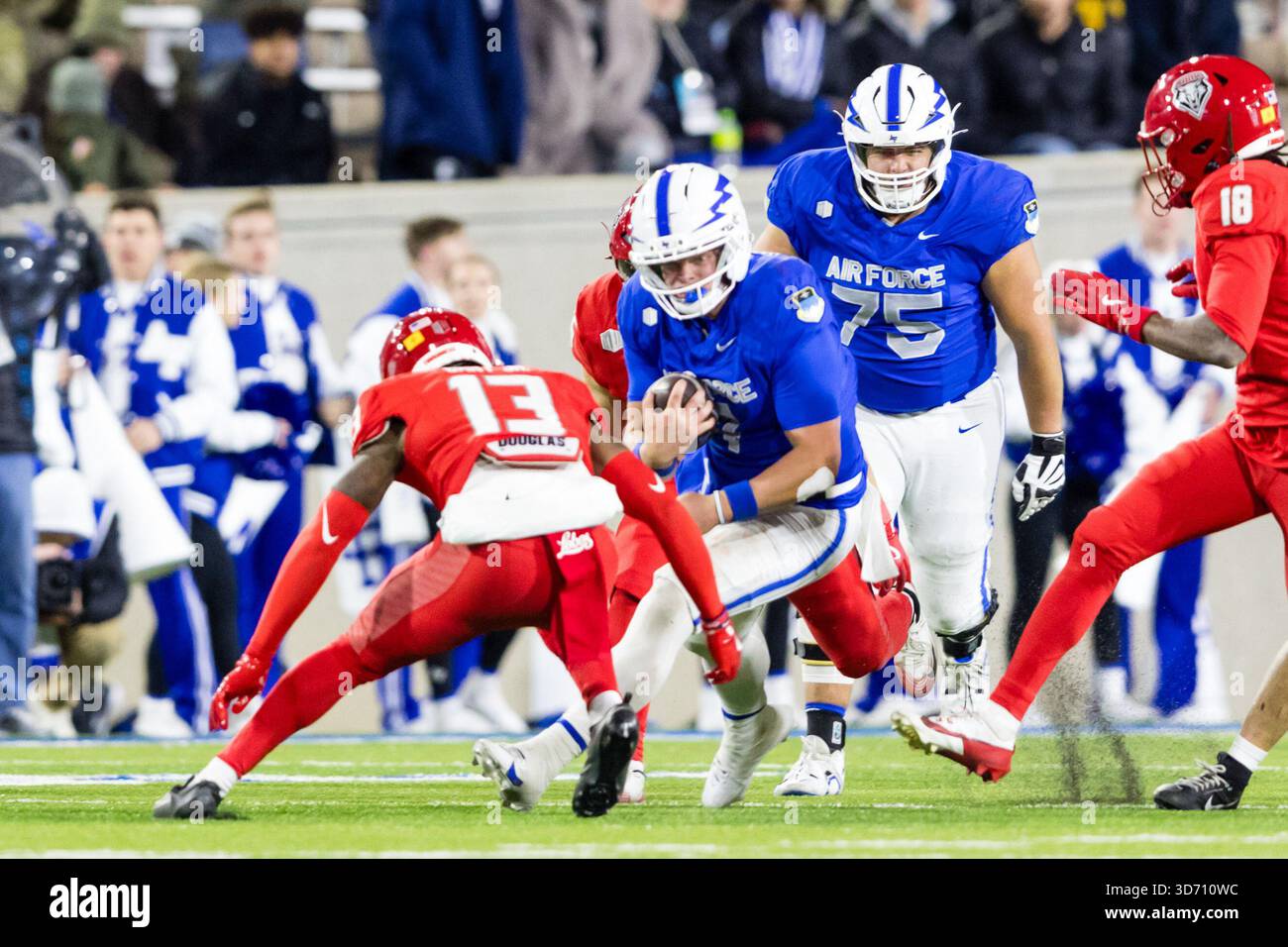 November 22, 2025: Air Force quarterback Kemper Hodges (4) runs the ...