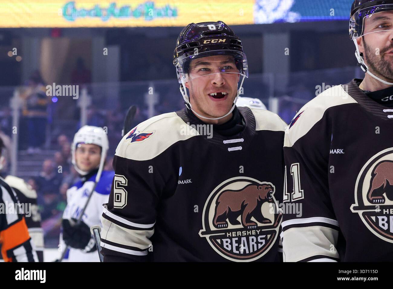 CLEVELAND, OH - NOVEMBER 22: Hershey Bears defenseman Corey Schueneman ...