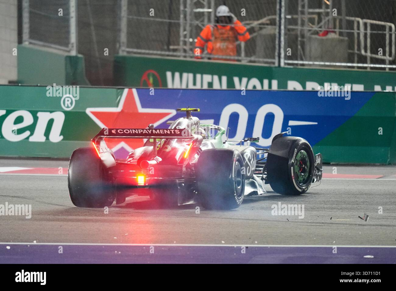 Kick Sauber driver Gabriel Bortoleto of Brazil spins out during the ...