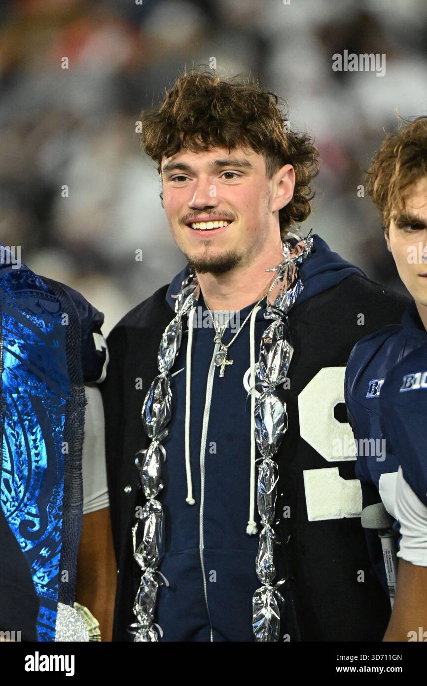Penn State quarterback Drew Allar poses for during senior day ...