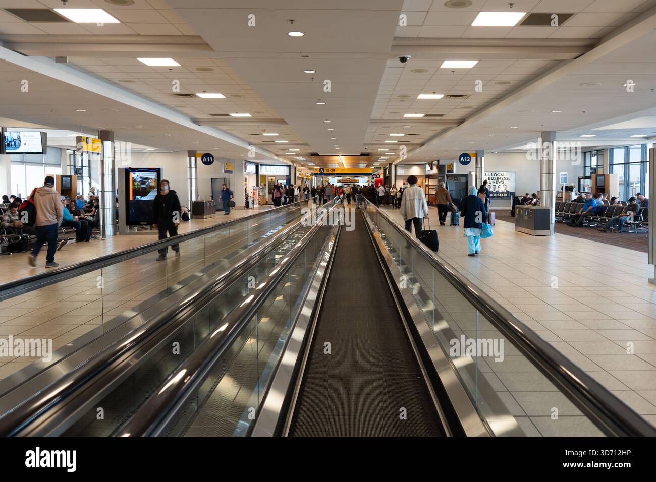 Calgary Airport Alberta Canada-10.23.2025: Airport terminal with a ...
