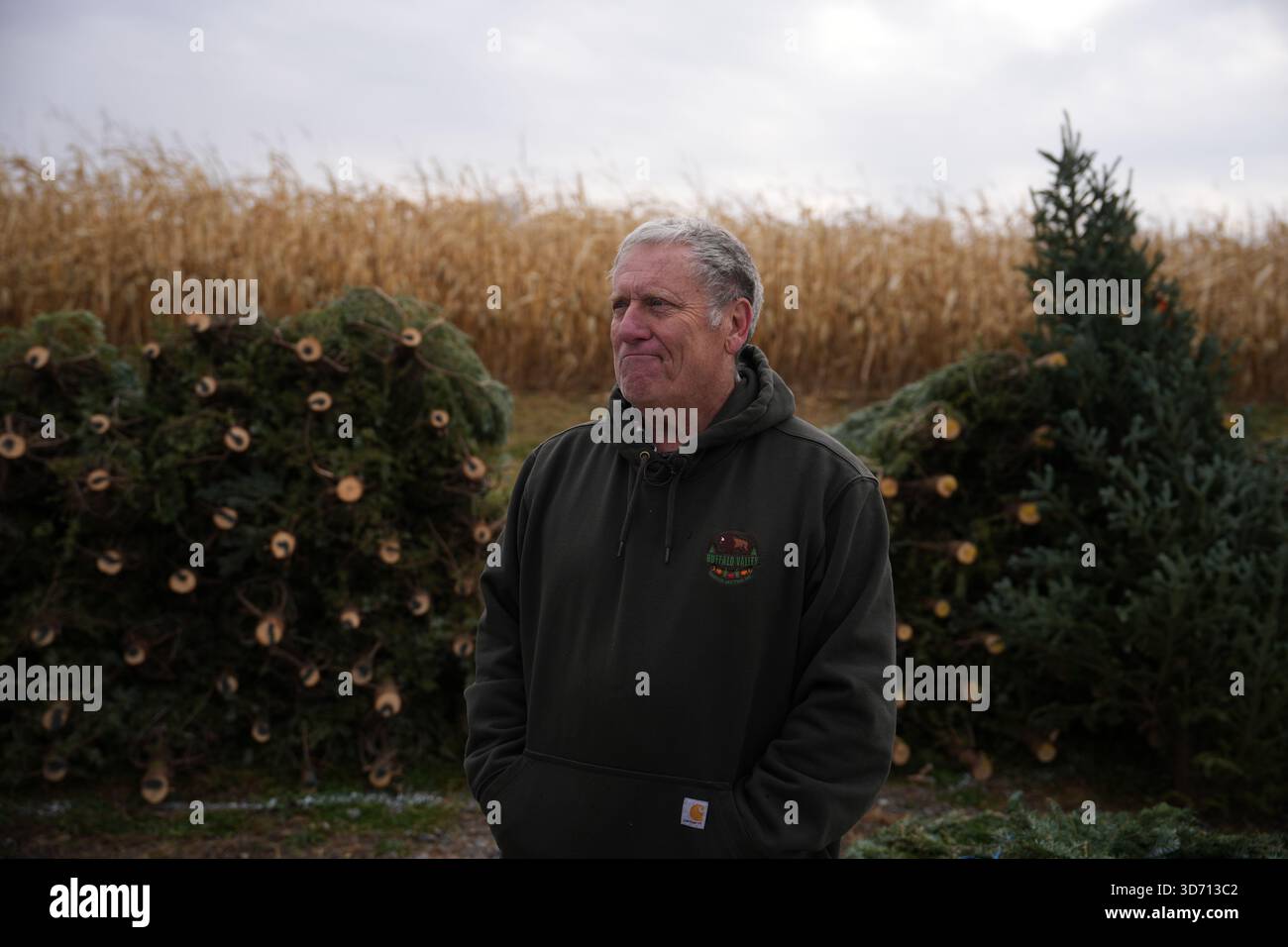 Auctioneer Neil Courtney pauses during an interview at Buffalo Valley ...