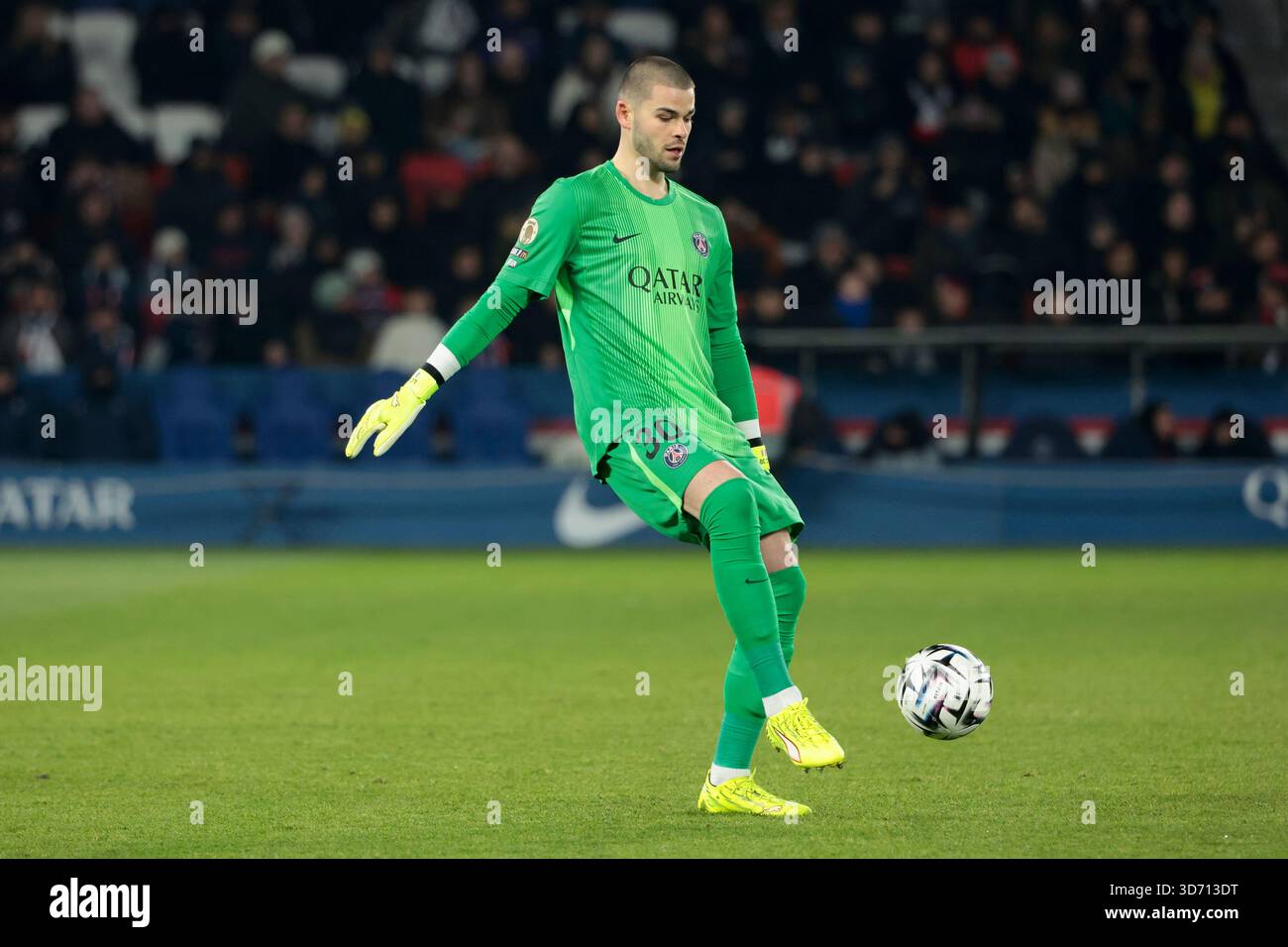PSG goalkeeper Lucas Chevalier during the French championship Ligue 1 ...