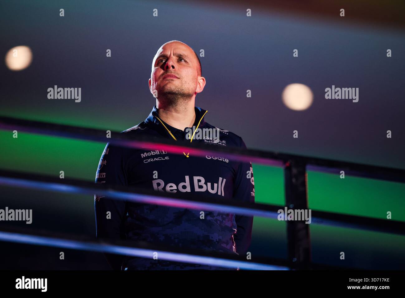 LAMBIASE Gianpiero, Race Engineer of Max Verstappen, portrait, podium ...