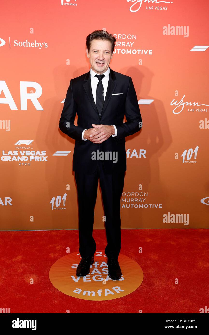 November 22, 2025, Las Vegas, Nevada, USA: Jeremy Renner at amfAR Las ...