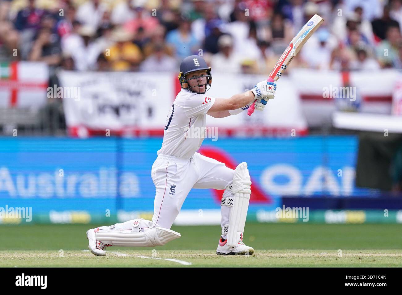 England s ollie pope bats on day two of the first test of the nrma ...