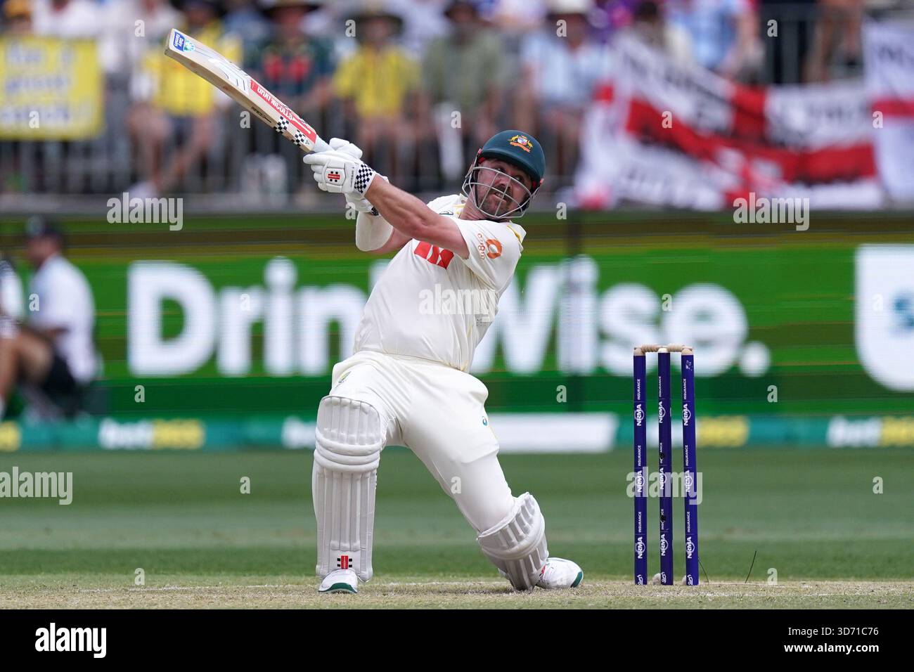 Australia's Travis Head bats on day two of the first test of the NRMA ...
