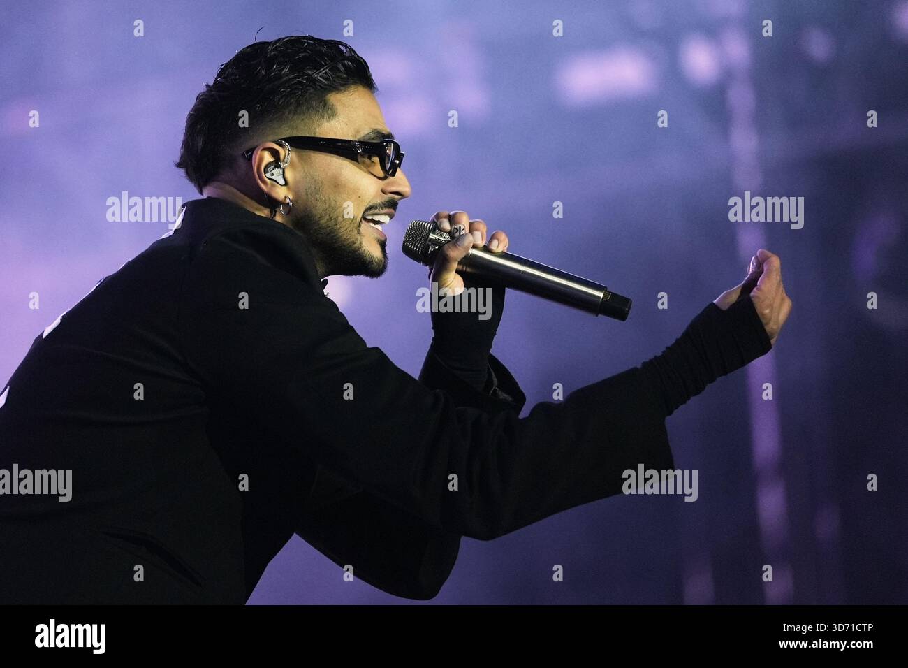Puerto Rican rapper Alvaro Diaz performs during the Coca-Cola Flow Fest ...
