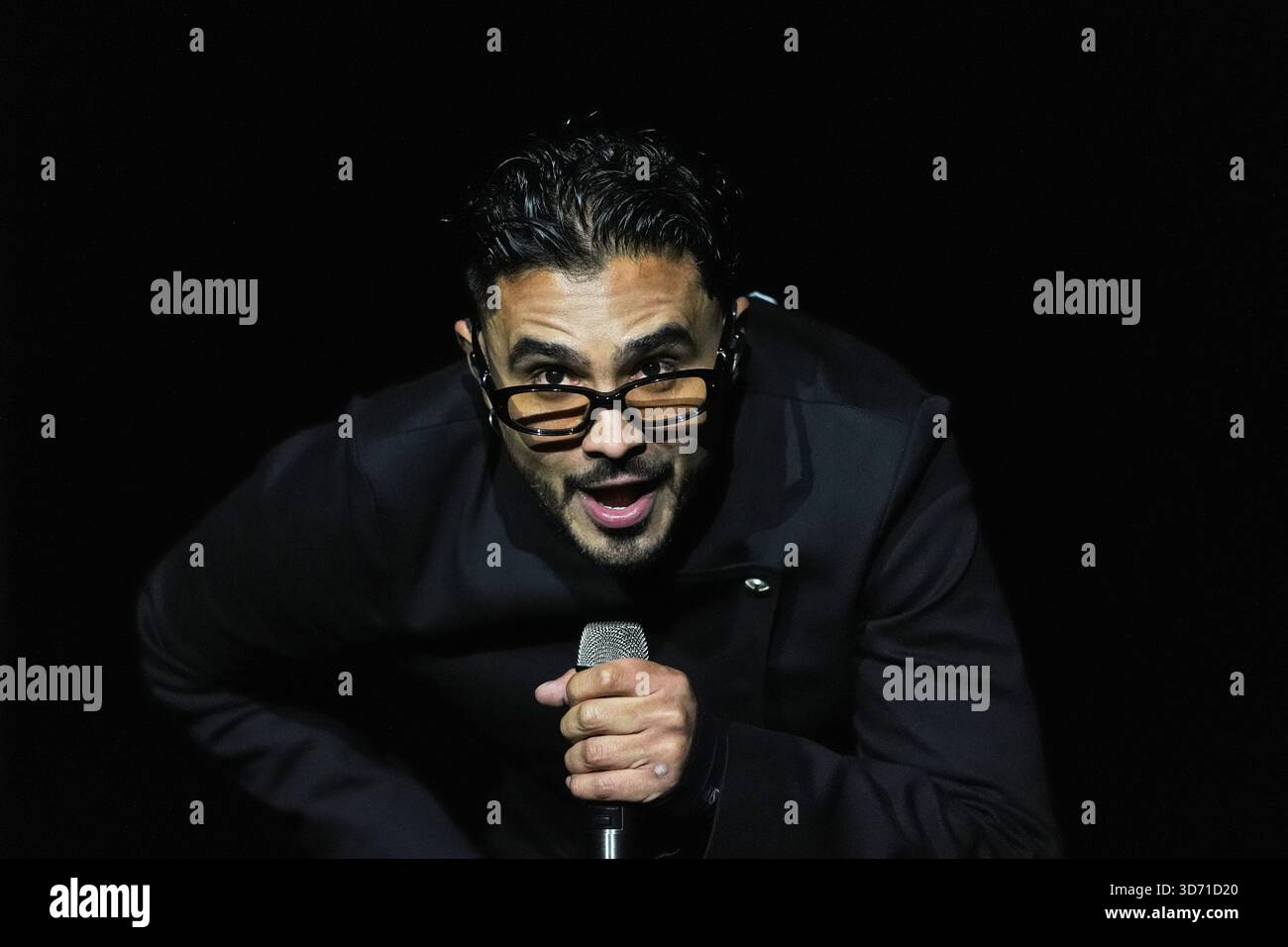 Puerto Rican rapper Alvaro Diaz performs during the Coca-Cola Flow Fest ...