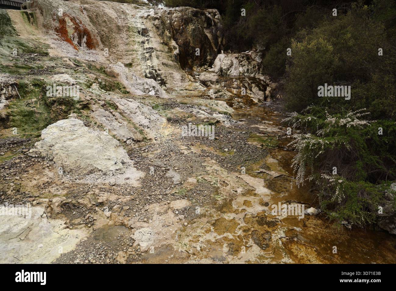 Waiotapu Thermal Wonderland Rocky Geothermal Slope Mineral Stained ...