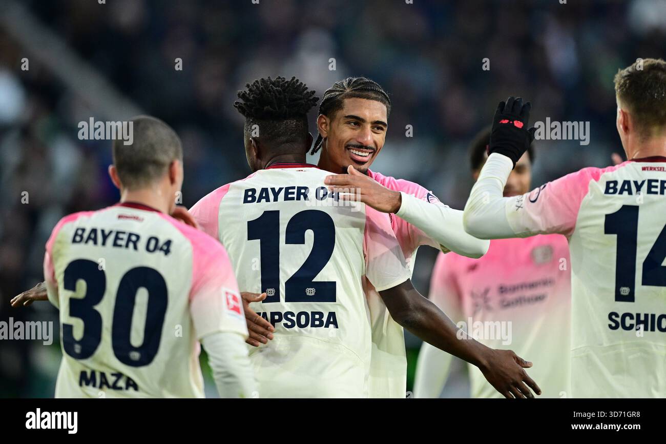 0:2 Goal [goal], cheers, from left. Goal scorer Edmond Tapsoba ...