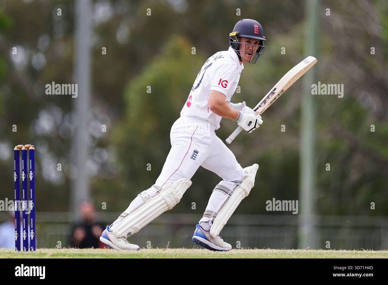 England Lions' Ben Kellaway bats on day three of the tour match at the ...