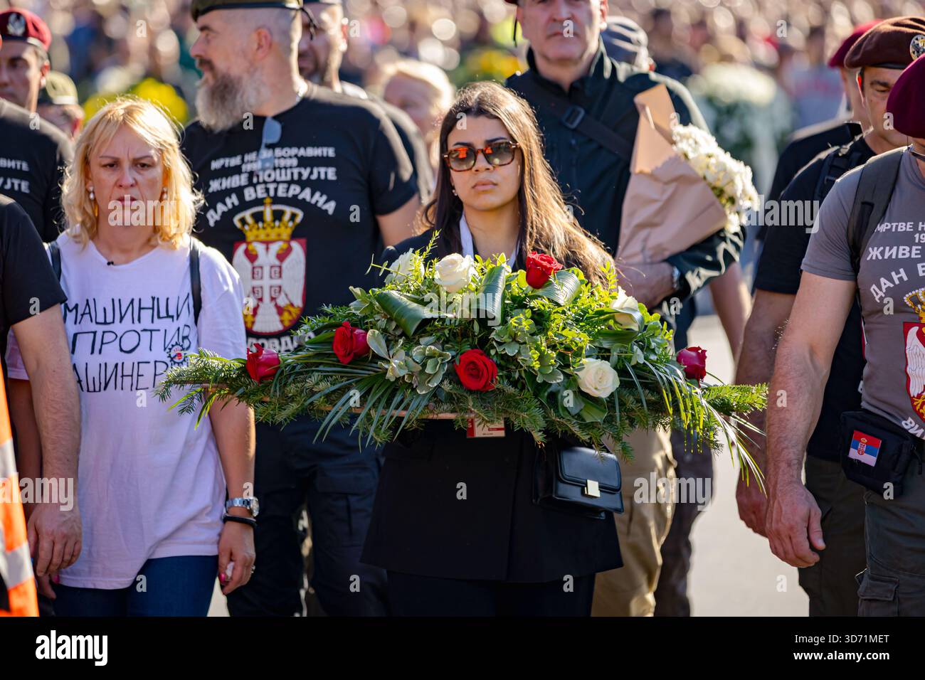 Novi Sad, Serbia - 11.01.2025: Thousands of people at commemorative ...