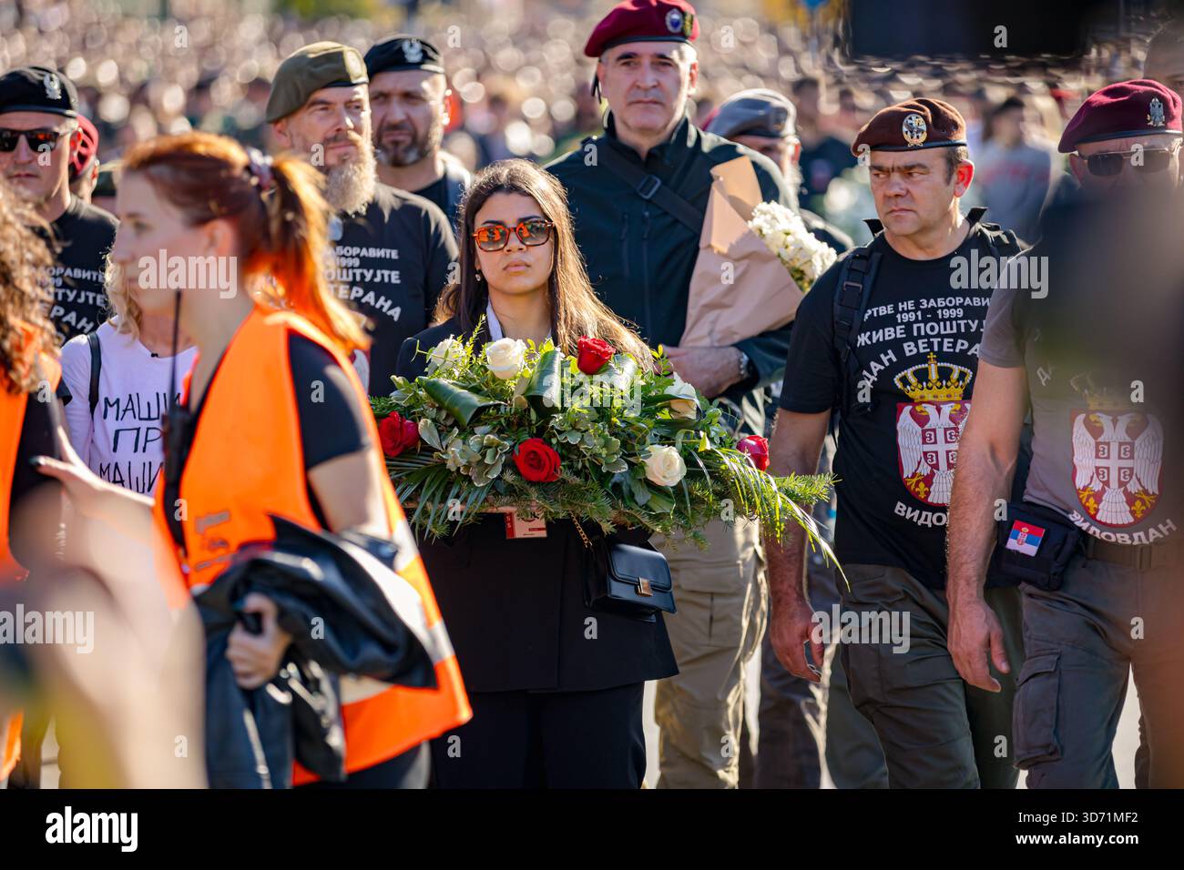 Novi Sad, Serbia - 11.01.2025: Thousands of people at commemorative ...