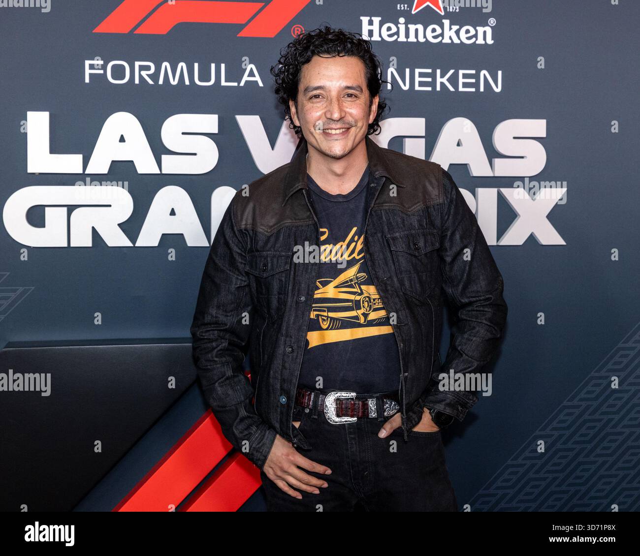 Gabriel Luna attends the Red Carpet at the Grand Prix during Formula 1 ...