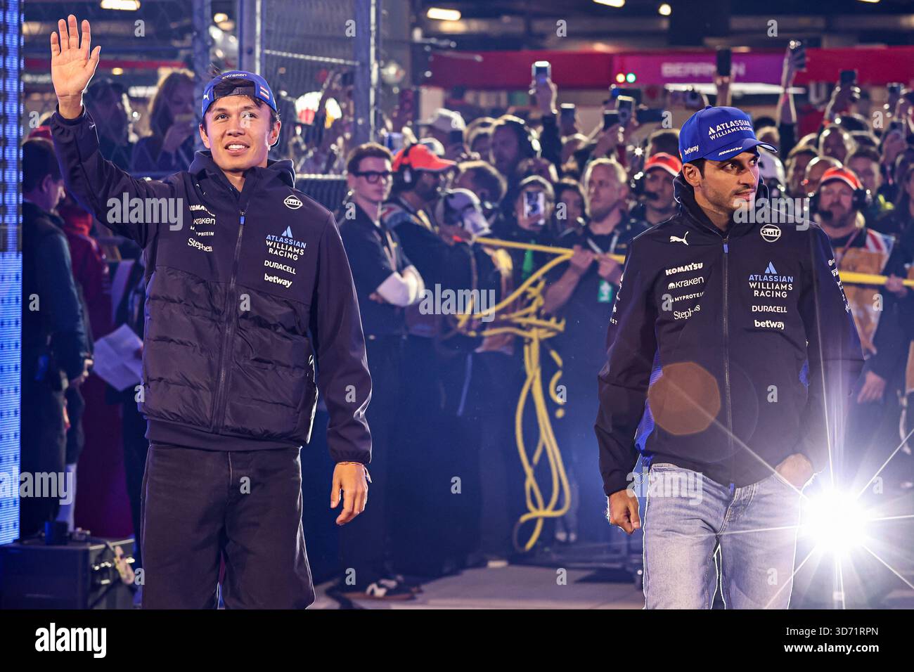 Las Vegas, USA. 22/11/2025. Alexander Albon and Carlos Sainz Jr ...