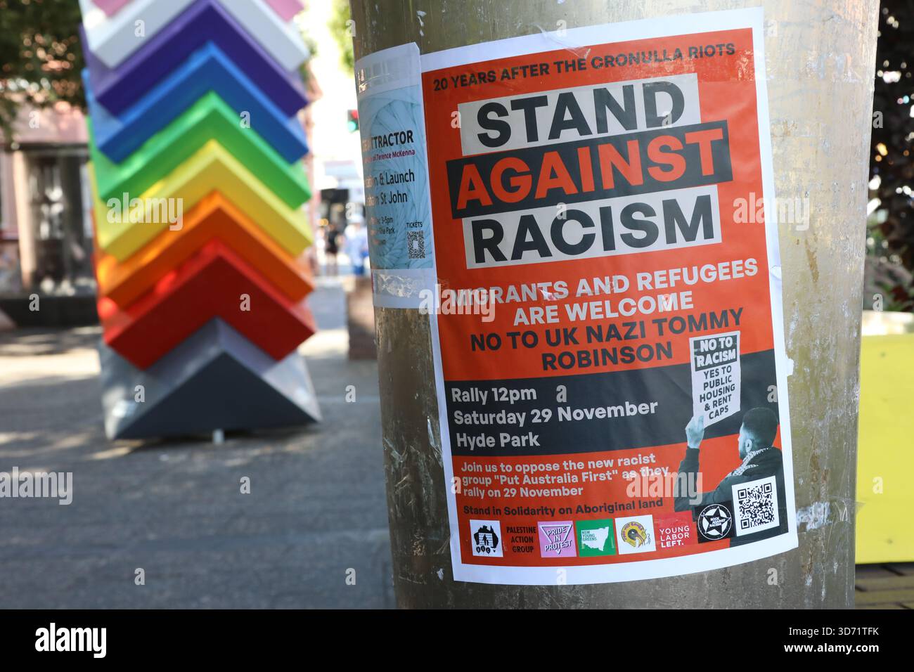 Newtown, Sydney, NSW, Australia. 23rd November 2025. A poster promoted ...