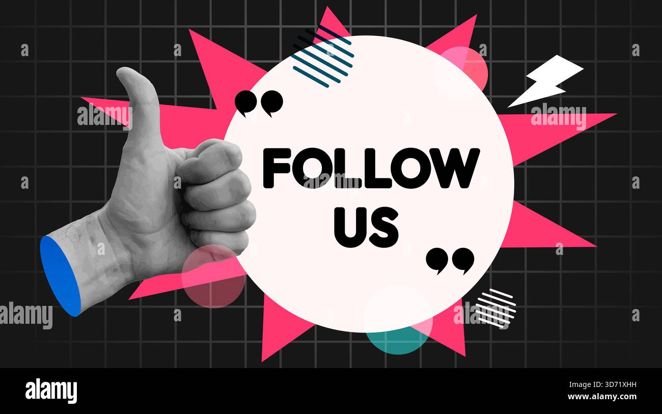 Collage social media engagement Stock Vector Images - Alamy