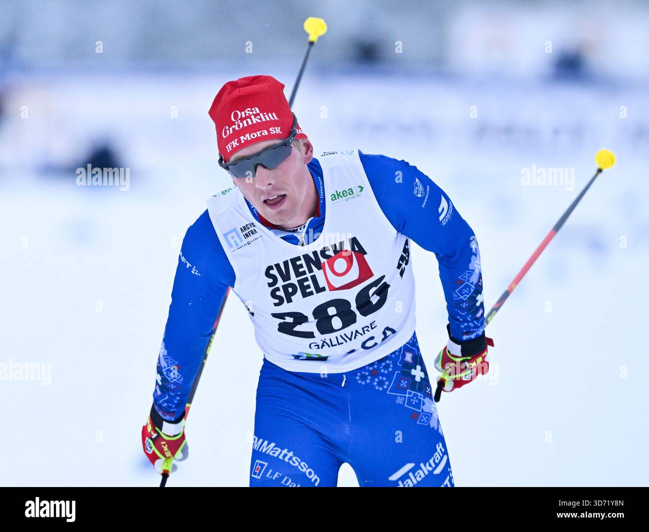 GÄLLIVARE, SWEDEN 20251123Sweden's Johan Ekberg, IFK Mora SK, at the ...