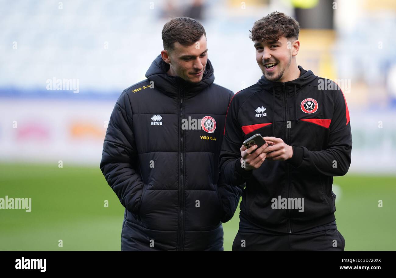 Sheffield United's Harrison Burrows (left) and Oliver Arblaster before ...