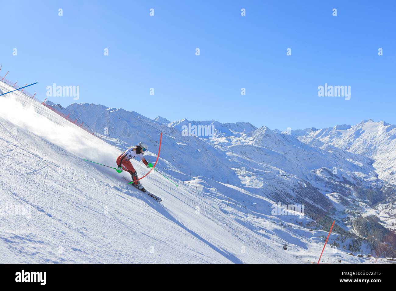 Latvia's Dzenifera Germane competes in an alpine ski, women's World Cup ...