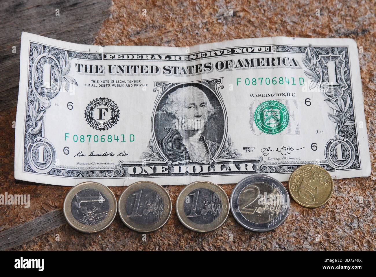 coppenhagen /Denmark /01 december 2024/ Euro coins and usa dollar in ...