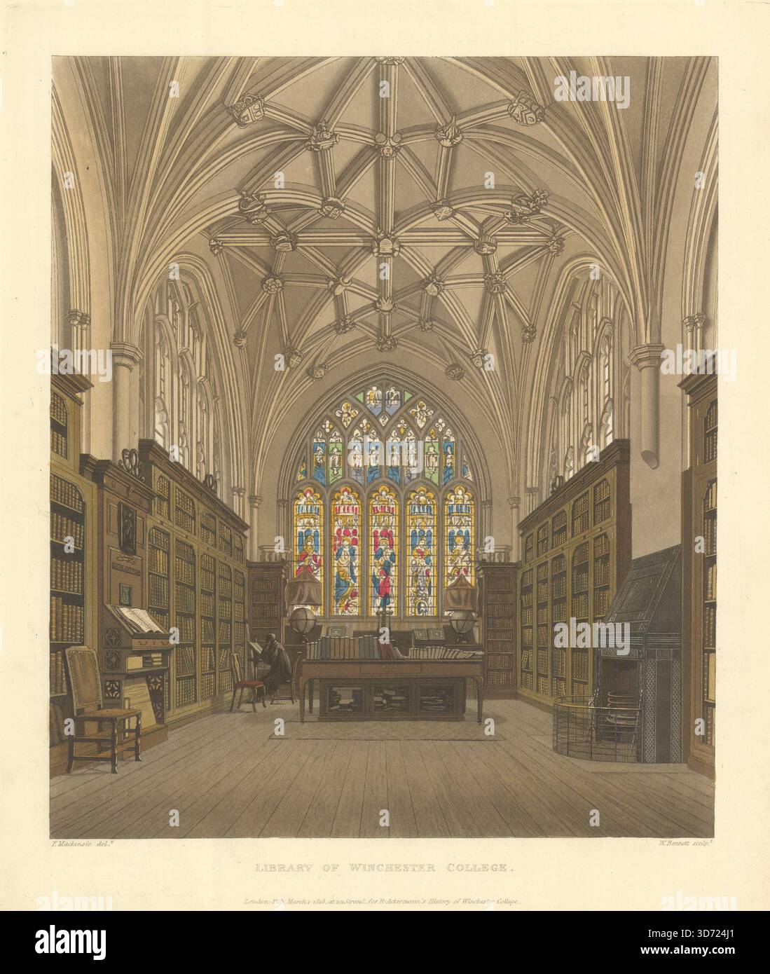 Library of Winchester College. Now Fromond’s Chantry. Ackermann's ...