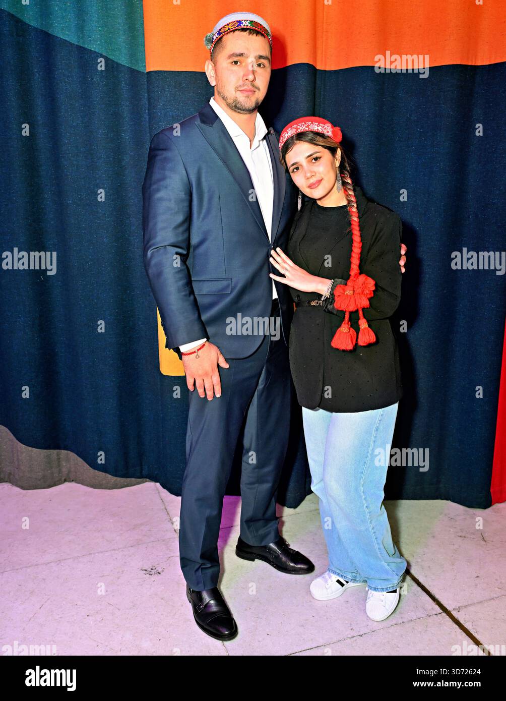 London, England, 22 November 2025: Oshur Shaba, ABBOS Davlatqadamov, Salimjon Manadbekov at the ...